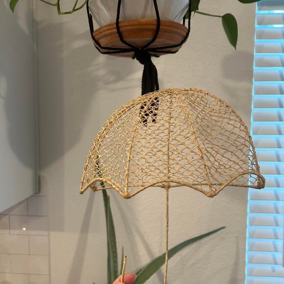 Unique Vintage | Accents | Mid Century Decor Natural Rattan Wire ...